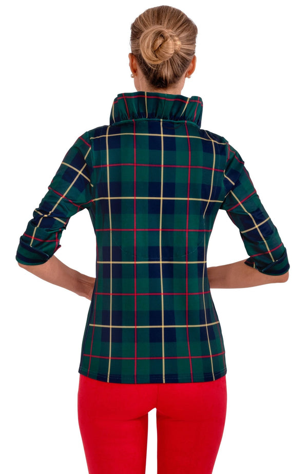 Ruffneck Top - Plaidly Cooper - Gretchen Scott